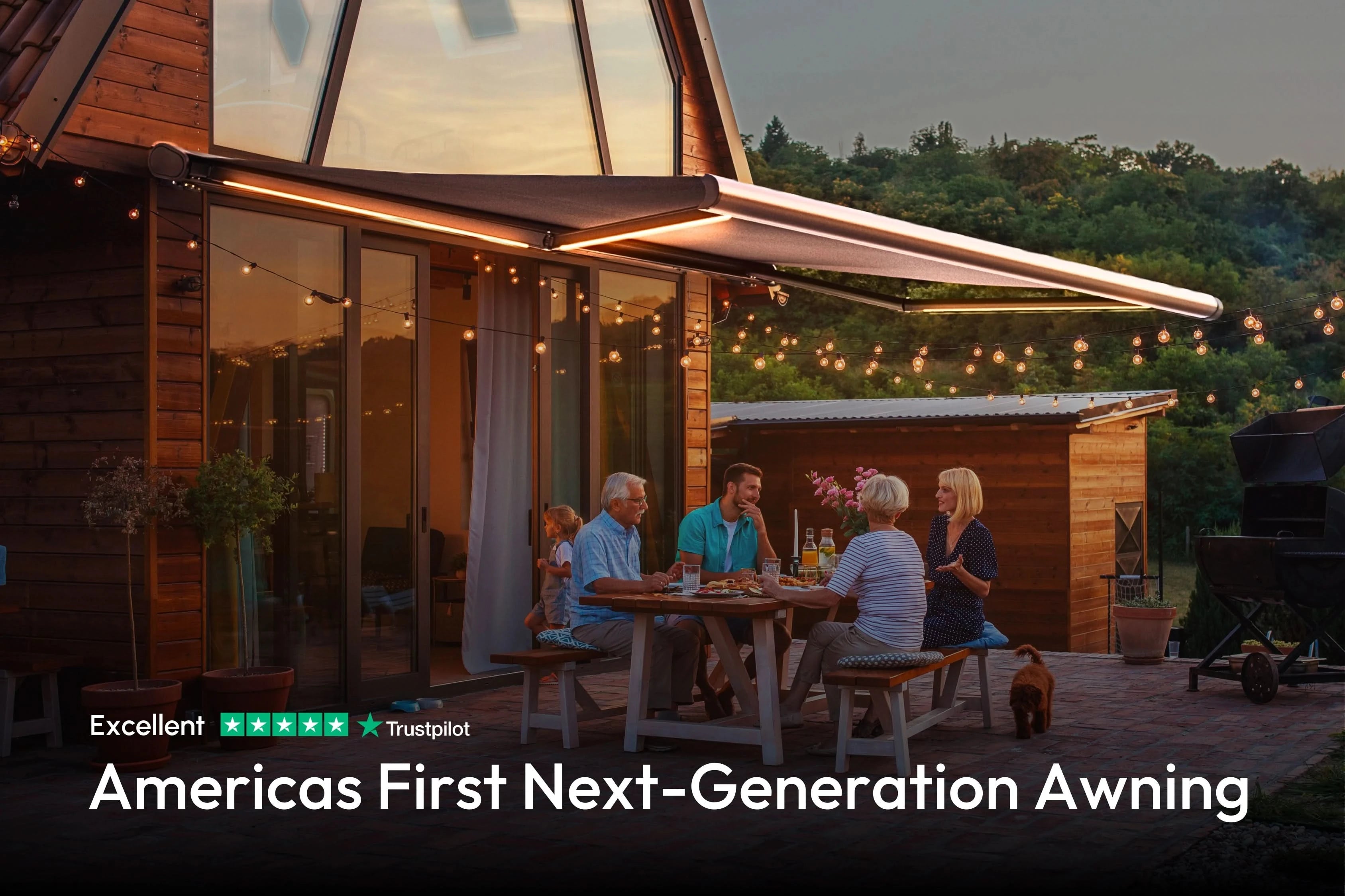 Motorized, Electric Retractable Awning: Buy Online – Hansø Home